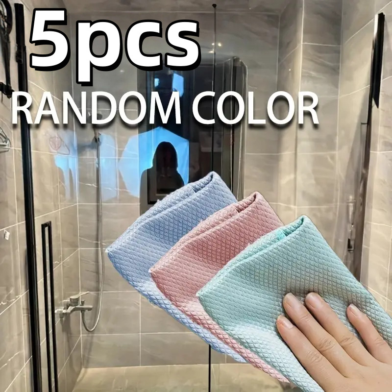 Jual 5pcs Magic Cleaning Cloths - Streak-Free Glass & Mirror Wipes ...
