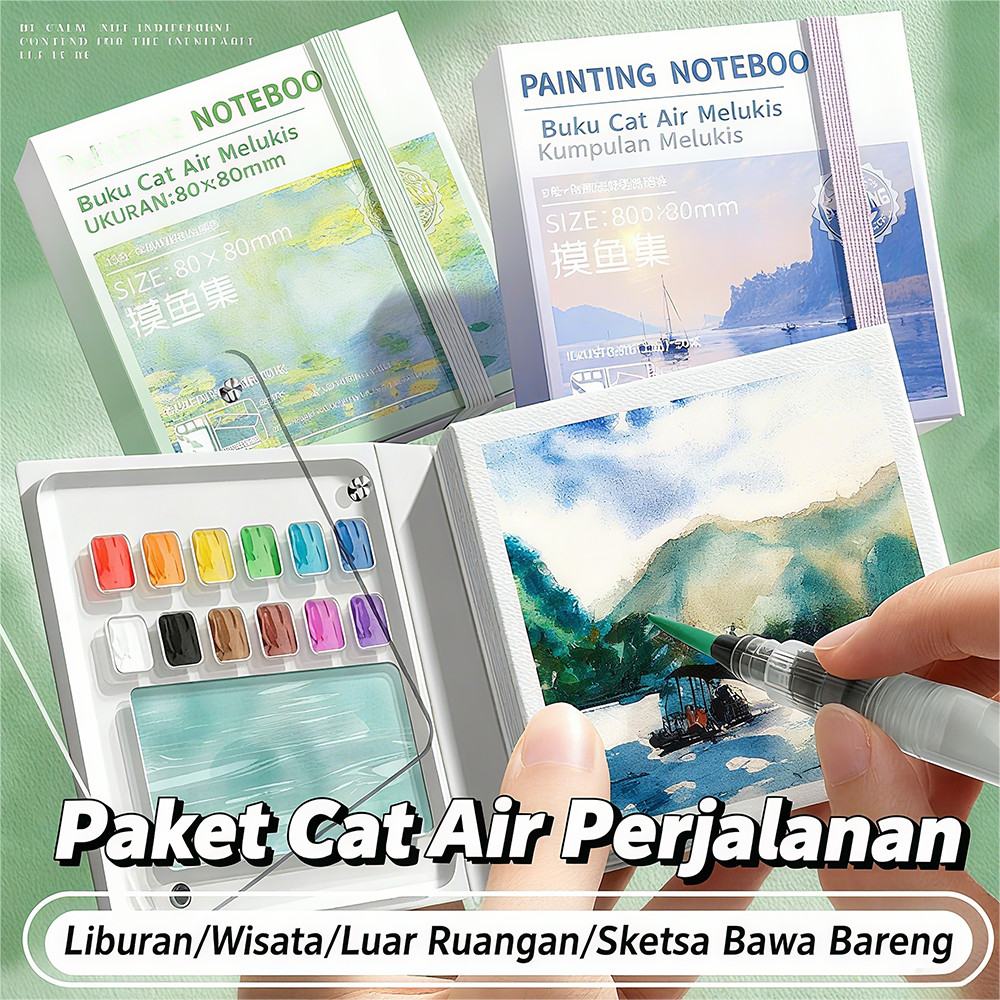 Jual Buku Lukis Cat Desain Elegan - Ukuran Mini Portable, Praktis Untuk ...