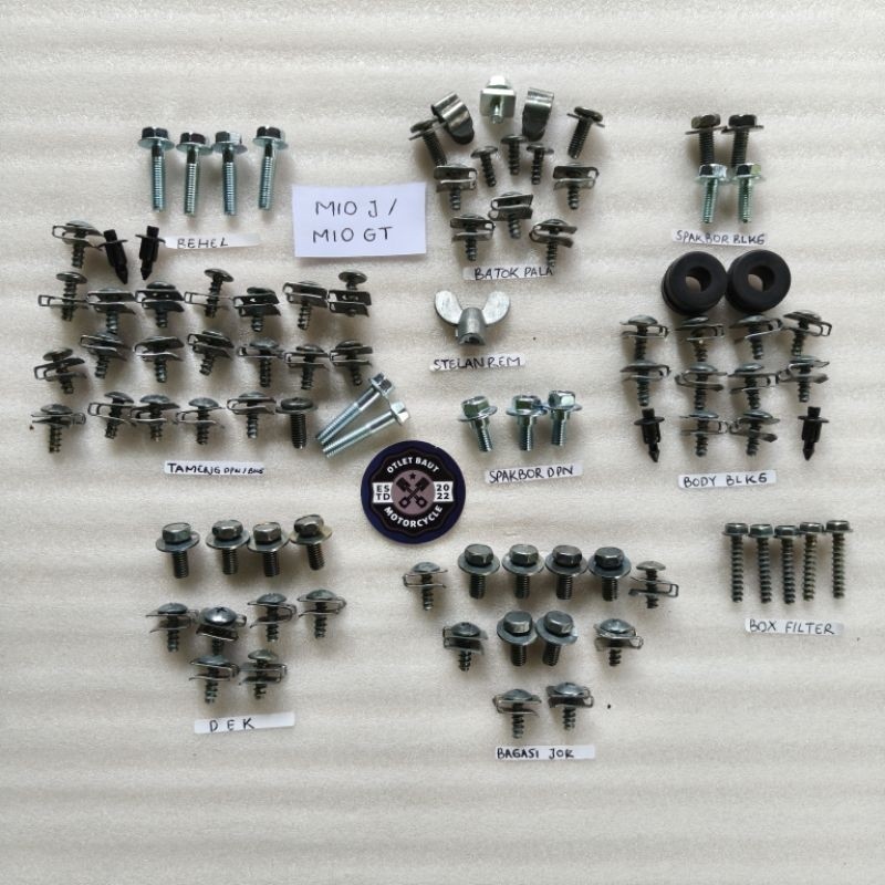 Jual Baut Mio J/Gt Baut Fullset Baut Fullbody Baut Motor Lengkap ...