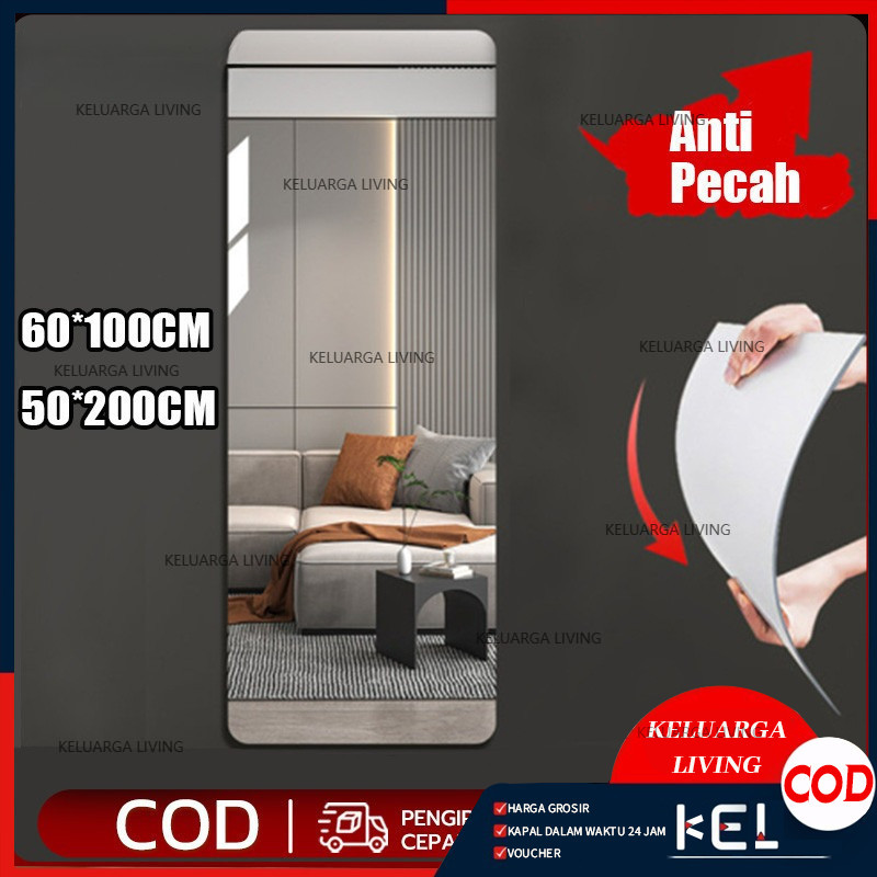 Jual [COD] 60*100CM 50X200CM Mirror Stiker Dinding /Sticker Tempel ...
