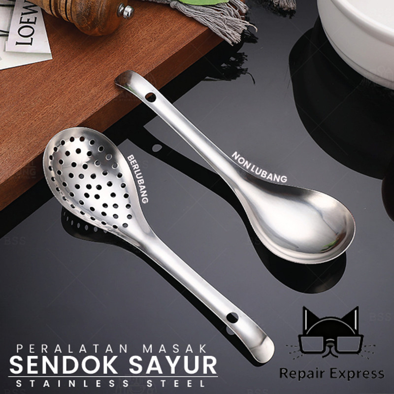 Jual Sendok Sayur Stainless Steel Gagang Anti Panas Sendok Sup Nasi ...