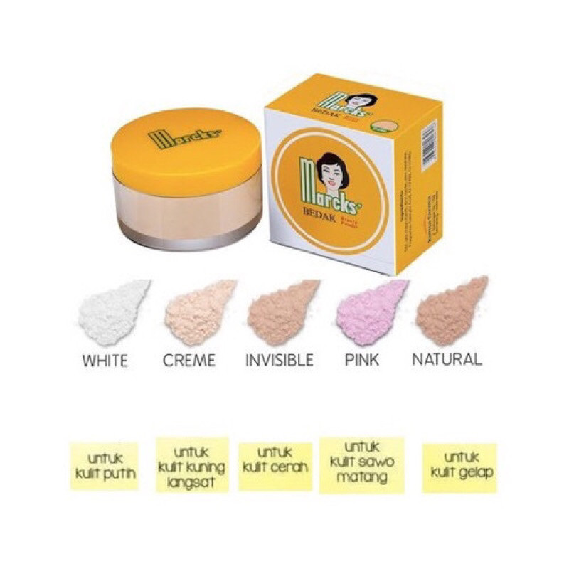 Jual Marcks Active 20gr | Bedak Tabur kemasan 20gr Shade Putih / White ...