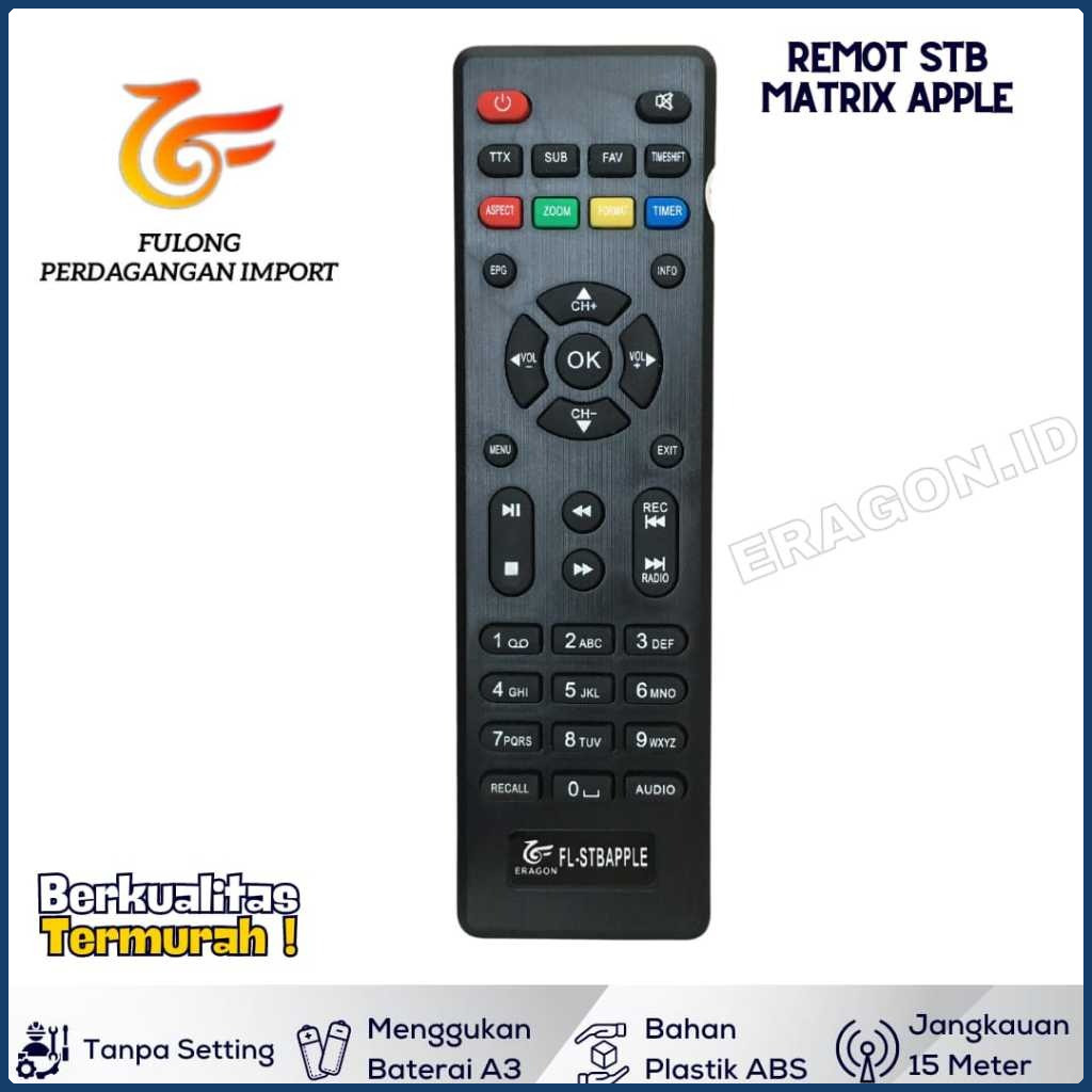 Jual ERAGON Remote STB | Suitable For Set Top Box DVB T2 Matrix Apple ...