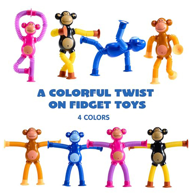 Jual Suction Cup Monkey Pop Tubes Fidget Toys Decompression Stret Tube ...