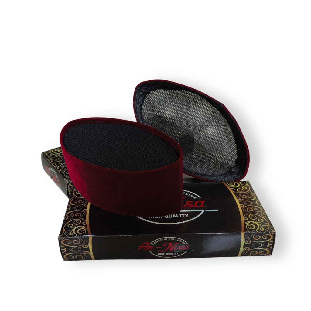 Jual Peci Merah Marun An Nisa Peci Kopiah Songkok Nasional Model Full Ac Tinggi 7 8 9 10 Cm ...