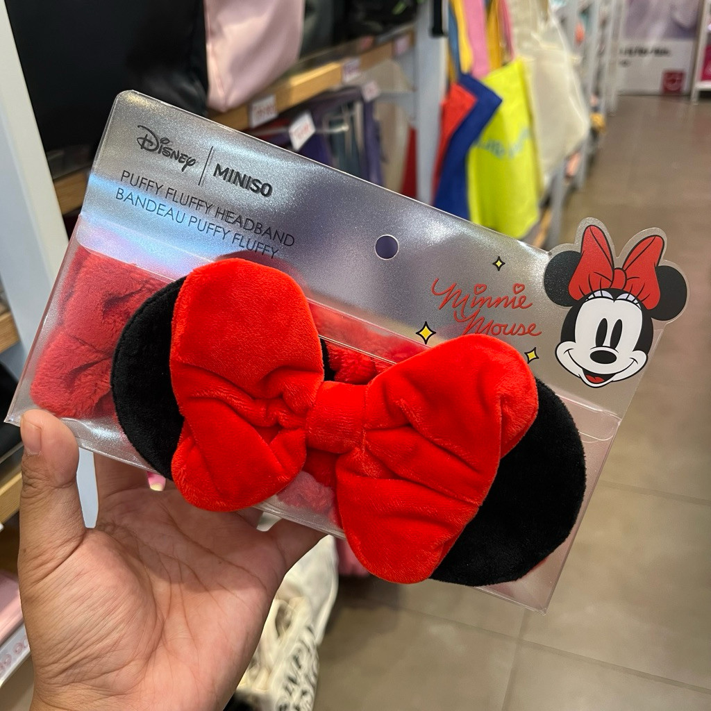 Jual MINISO Disney Minnie Mouse Collection Puffy Flu Headband Red Box ...