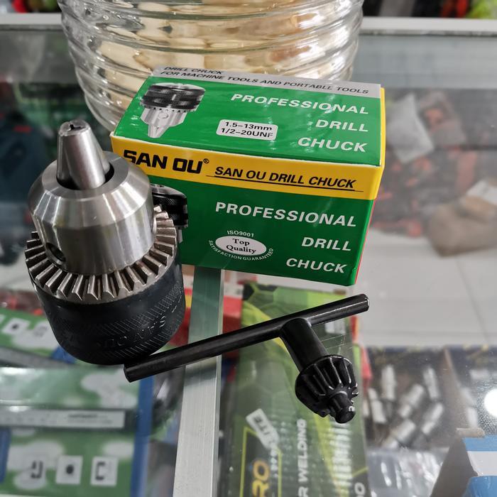 Jual SAN OU CHUCK 13 MM 1/2" X 20 KEPALA BOR CHUCK DRILL 1.5 - 13MM ...