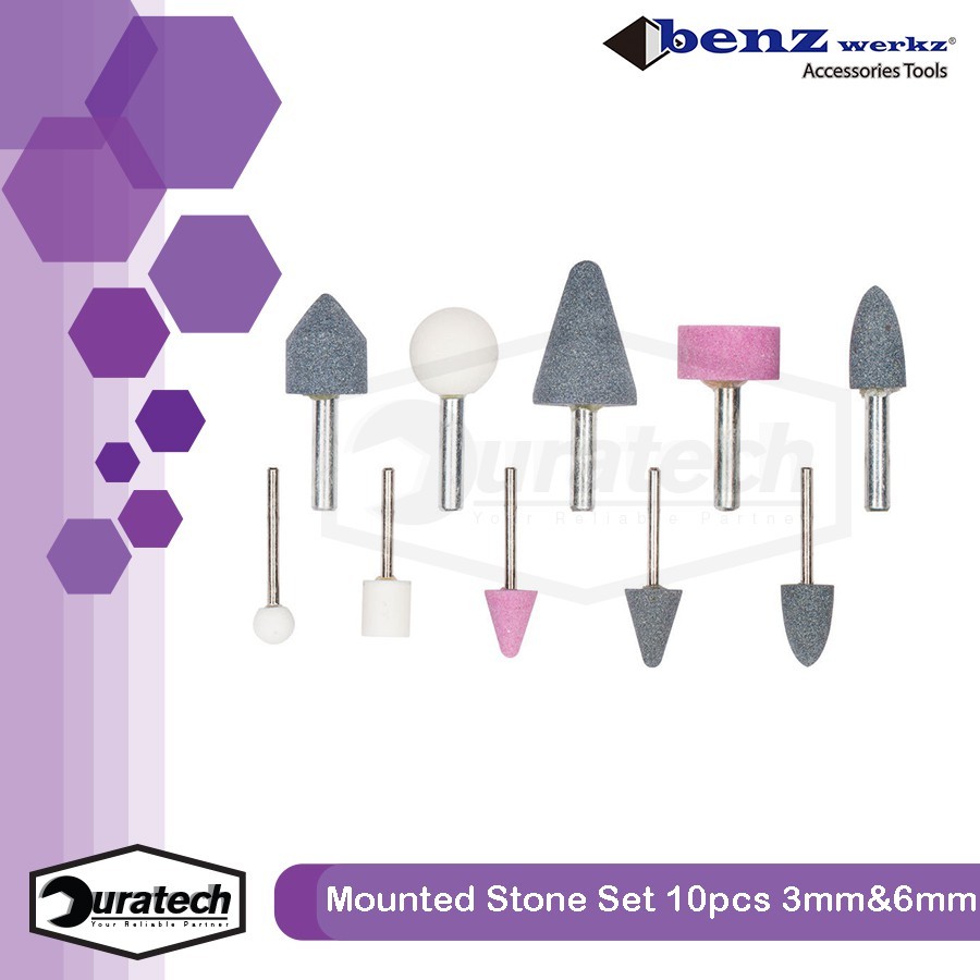 Jual Mounted Stone Set 10pcs (3mm&6mm) Batu osco 10pcs / Mounted stone ...