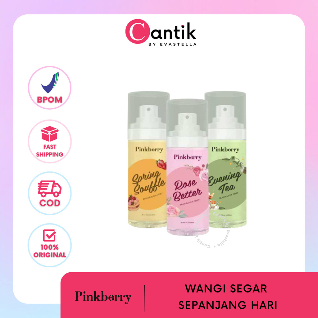 Jual CANTIK - PINKBERRY Fine Fragrance Mist Hair & Body Mist 100ML ...