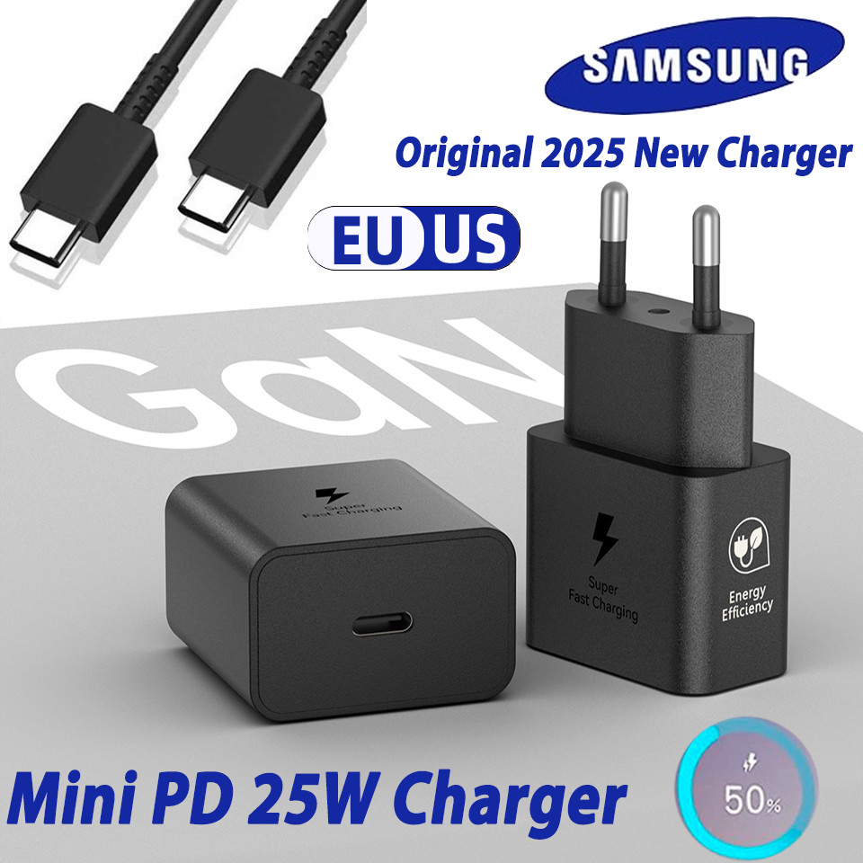 Jual Original Samsung 25w arger Type C PD Cargador GaN Power Adapter ...