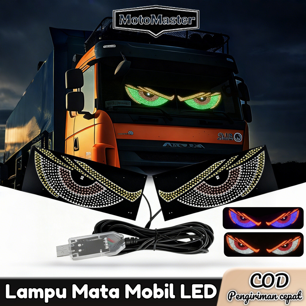 Jual Animasi Mata Bergerak Mobil LED / Lampu Devil Eye Merk Multi Mode ...