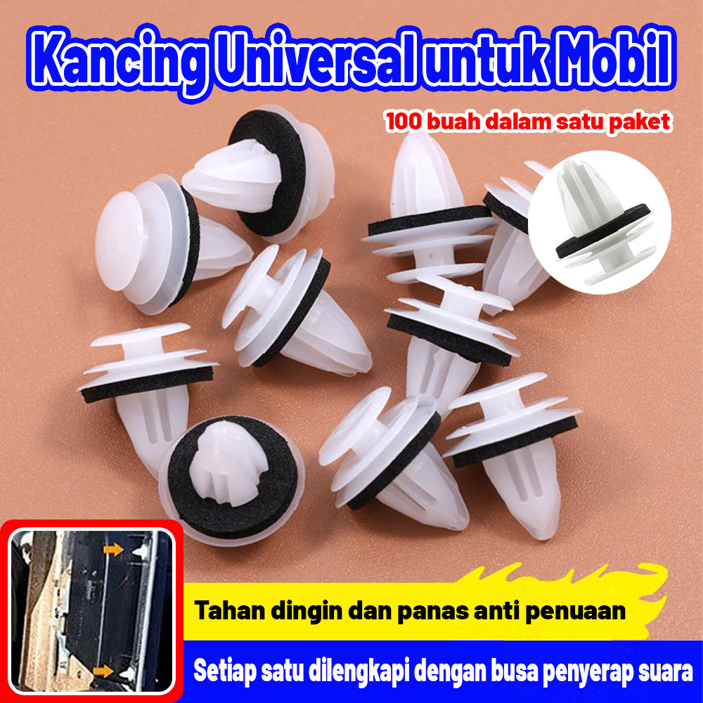 Jual 100 Pcs Klip Retainer Pengikat Panel Pintu Mobil Kancing Fender ...