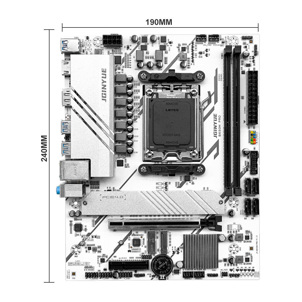Jual JGINYUE B650M PRO Motherboard AMD AM5 Gaming MATX AMD B650 DDR5 ...