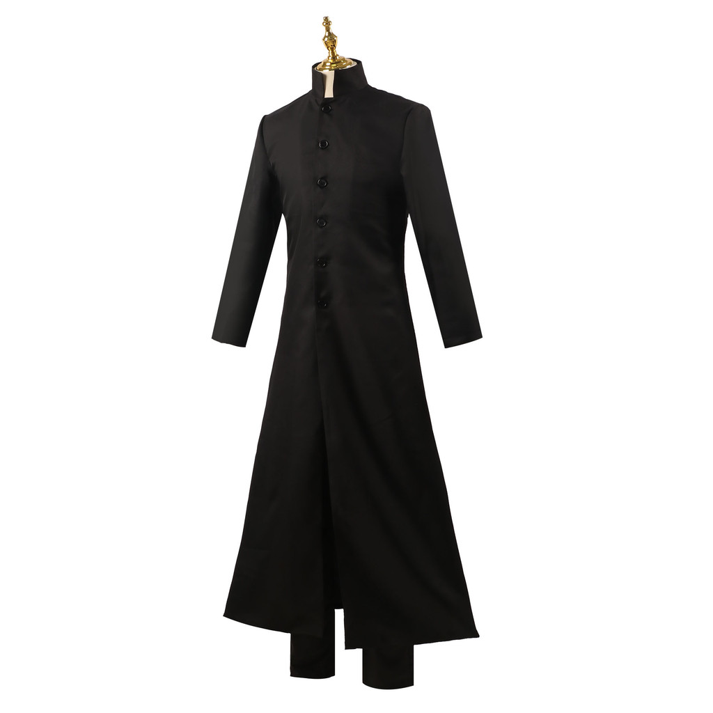 Jual Costom Made Matrix Cosplay Costume Neo Black Men Women Long Tren ...