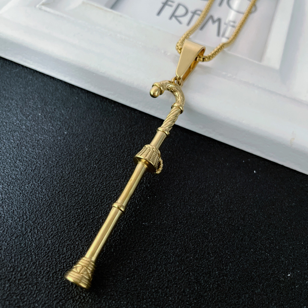 Jual Walking Stick Pendant Necklace Stainless Steel Personalized ...