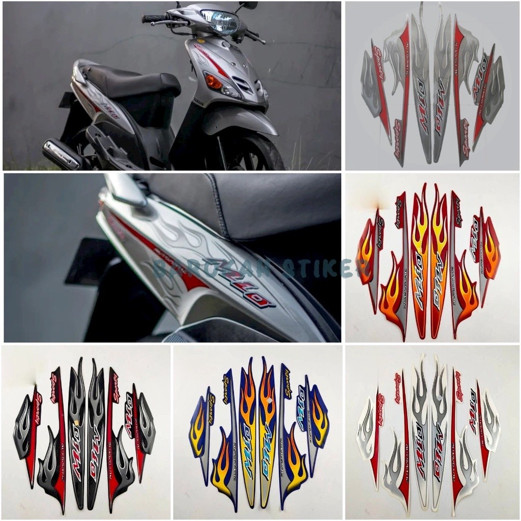Jual STIKER STRIPING LIST MOTOR MIO SPORTY API TAHUN 2006 2007 STICKER ...