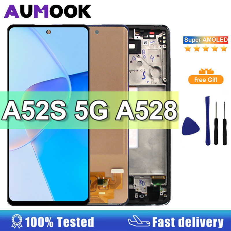 Jual 6.5" Super AMOLED For Samsung A52s 5G LCD splay Tou Screen gitizer ...
