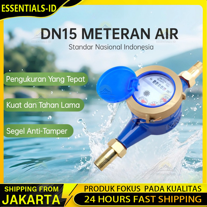 Jual Meteran Air PDAM SNI 1/2" Body Besi Water Meter Ledeng PDAM 0.5 ...