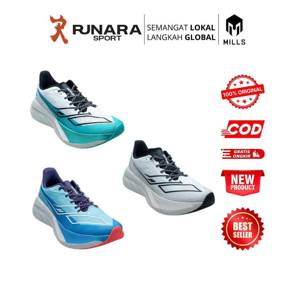 Jual MILLS SEPATU LARI RUNNING SHOES ENERSTRIKE HYPER | Shopee Indonesia
