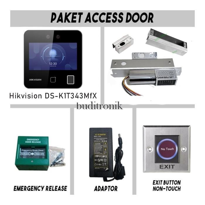 Jual Paket Access Door Hikvision DS-K1T343MFX Face RFID Access Control ...