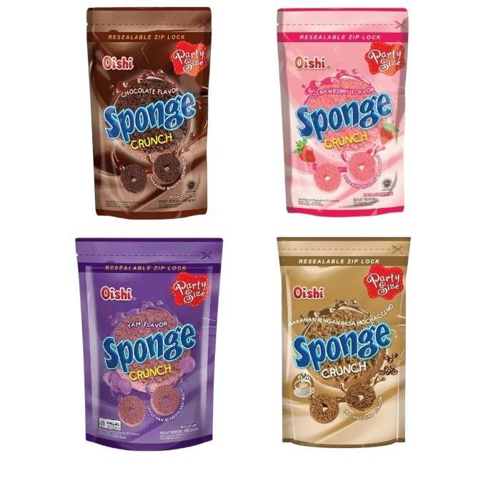 Jual OISHI SPONGE CRUNCH SNACK RASA COKLAT / STRAWBERRY / MOCHACINO ...