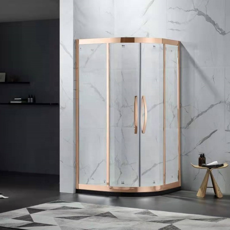 Jual Modern Circular Tempered Glass Shower Stall Enclosure Shower ...