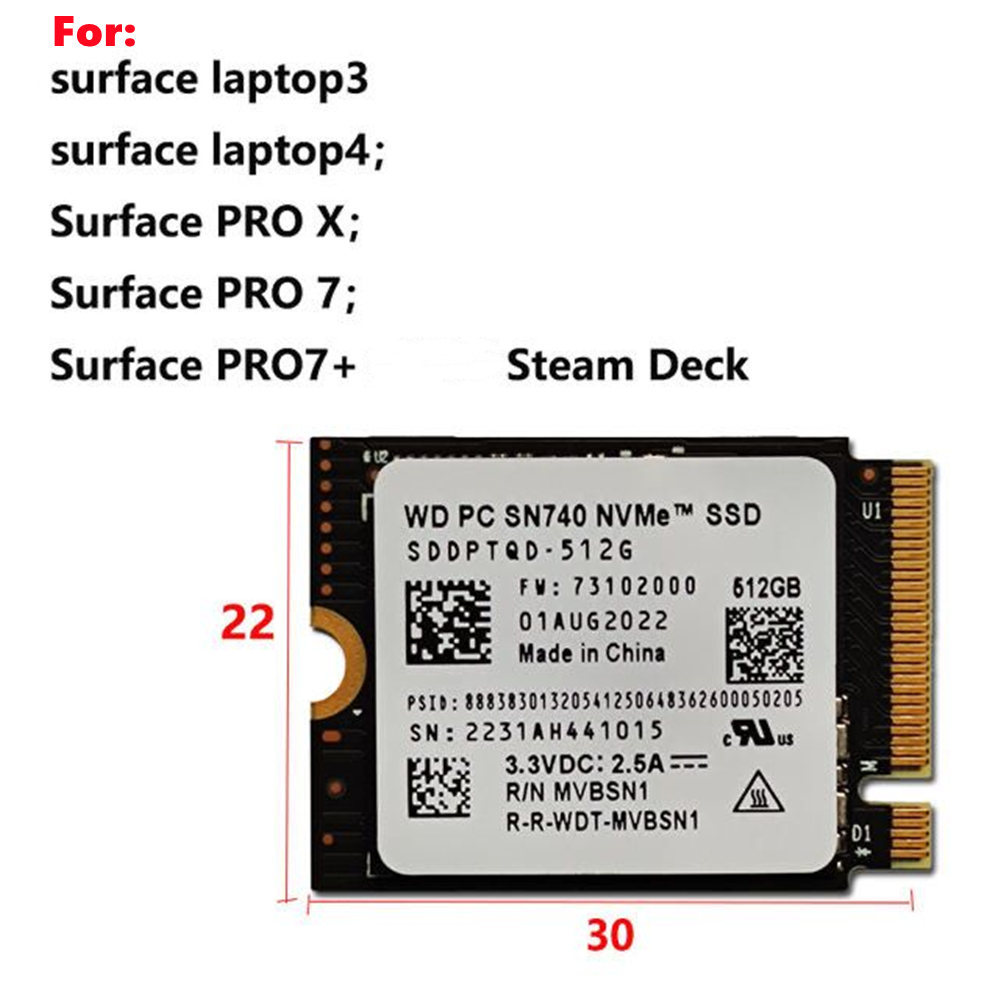 Jual Western Digital WD SN740 SN5000S M.2 2230 SSD 2TB 1TB 256GB NVMe ...
