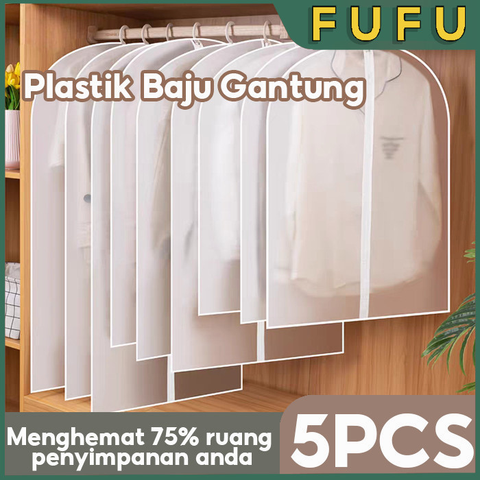 Jual FUFU Set Plastik baju gantung (3/5 pcs) /plastik jas gantung ...