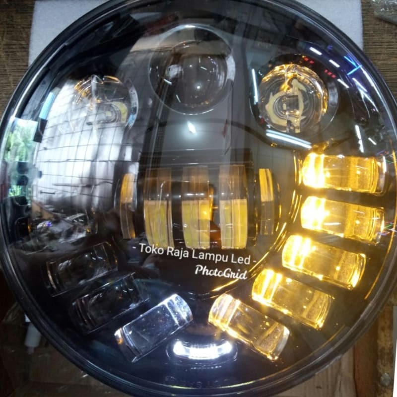 Jual Lampu Daymaker 7 Inch Daymaker Predator 7 Inch 19 Led Bisa Sen ...