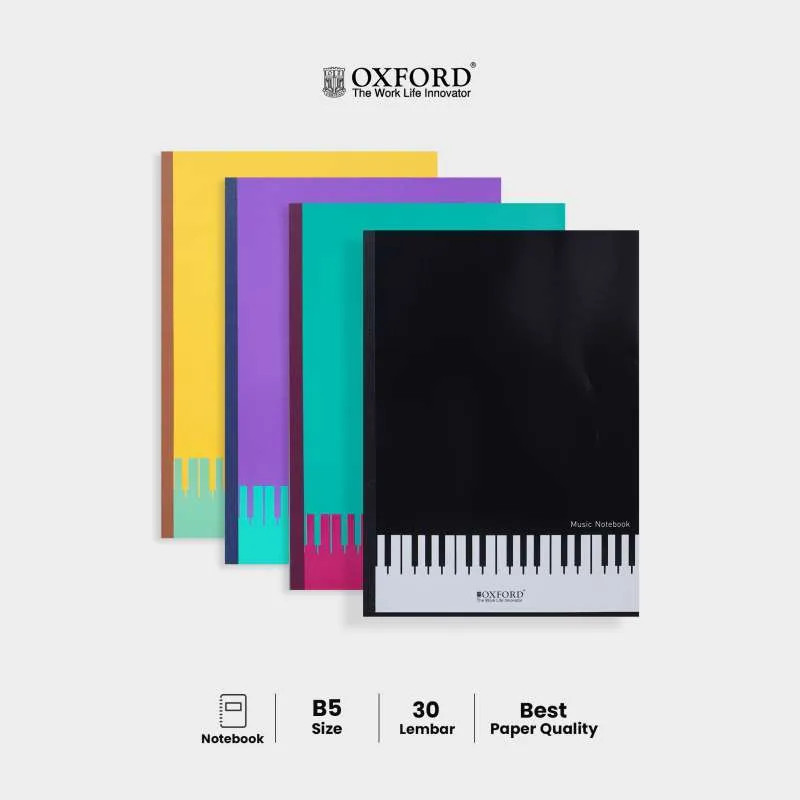 Jual Oxford Buku Musik Ukuran B5 Garis Lima Buku Paranada Not Balok ...
