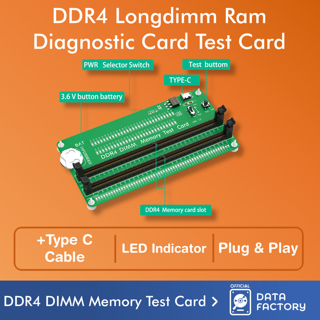 Jual Memory RAM Tester Card DDR4 with LED Indicators Diagnostic Card ...