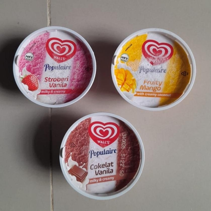 Jual Wall's Populaire Ice Cream Cup Es Krim Rasa Coklat / Stroberi ...