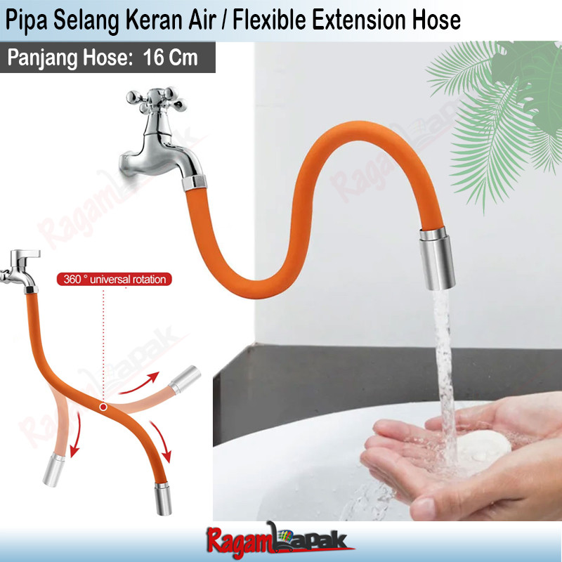 Jual Pipa Selang Flexible Keran Air 16cm – Extension Hose Faucet Pipe ...
