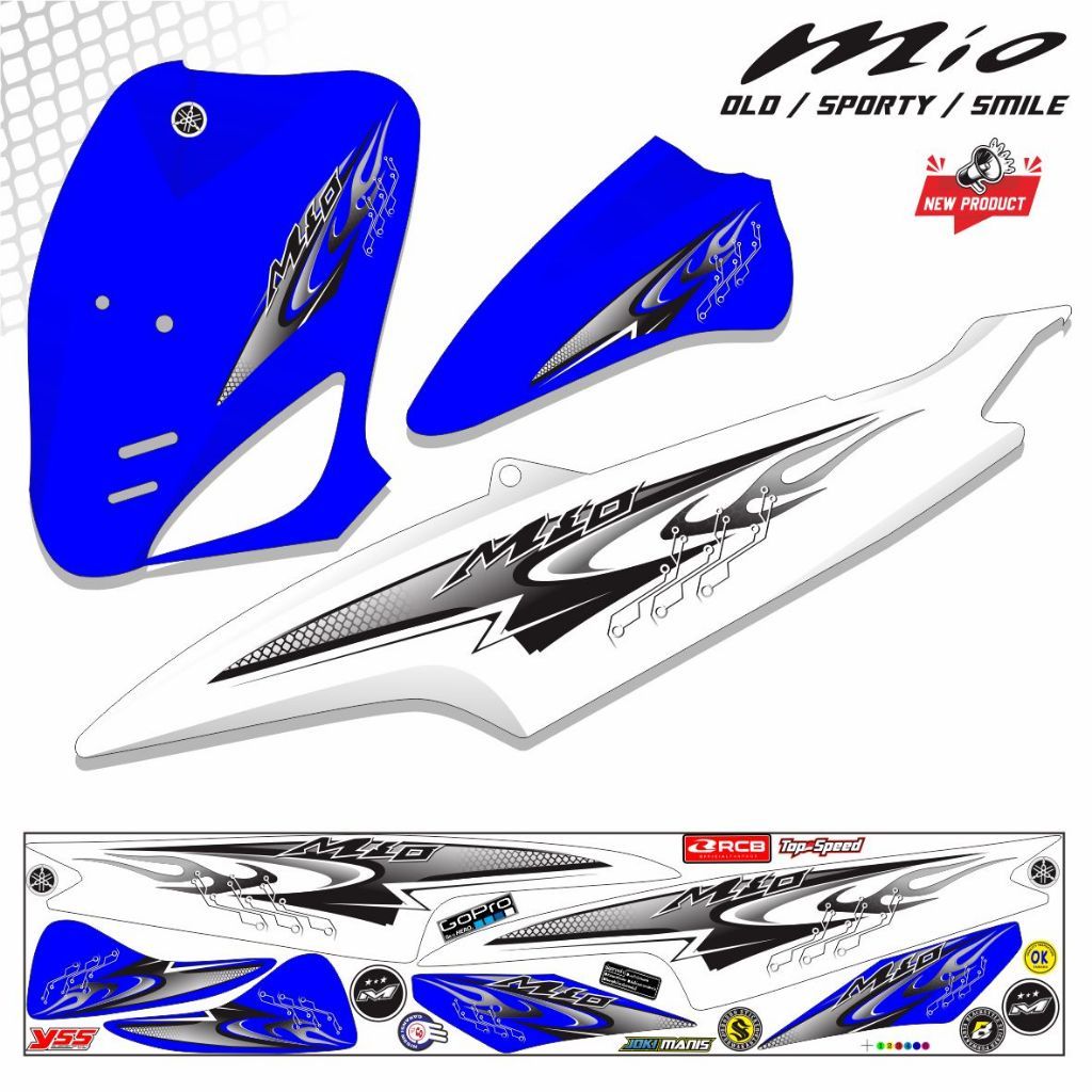 Jual VARIASI MOTOR STIKER MIO OLD STIKER / STIKER LIS POLET MIO OLD MIO ...