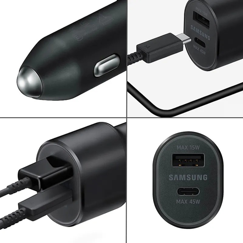 Jual 60W SAMSUNG Dual USB Car Charger 45W+15W USB A/C Fast Charging PD ...