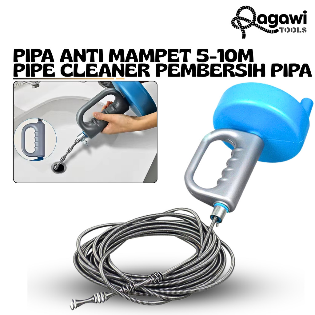 Jual Pipe Cleaner 10M Alat Pembersih Saluran Pipa Mampet Kawat Flesibel ...