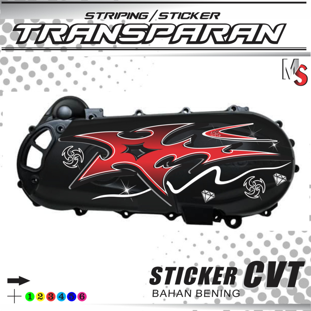 Jual STIKER VARIASI CVT / STICKER BAK CVT ALL MOTOR DESAIN BINTANG LAUT ...
