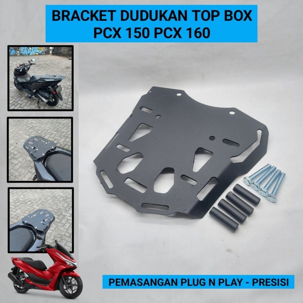 Jual Bracket Breket Dudukan Box PCX 150 PCX 160 New PCX 160 Fullset ...