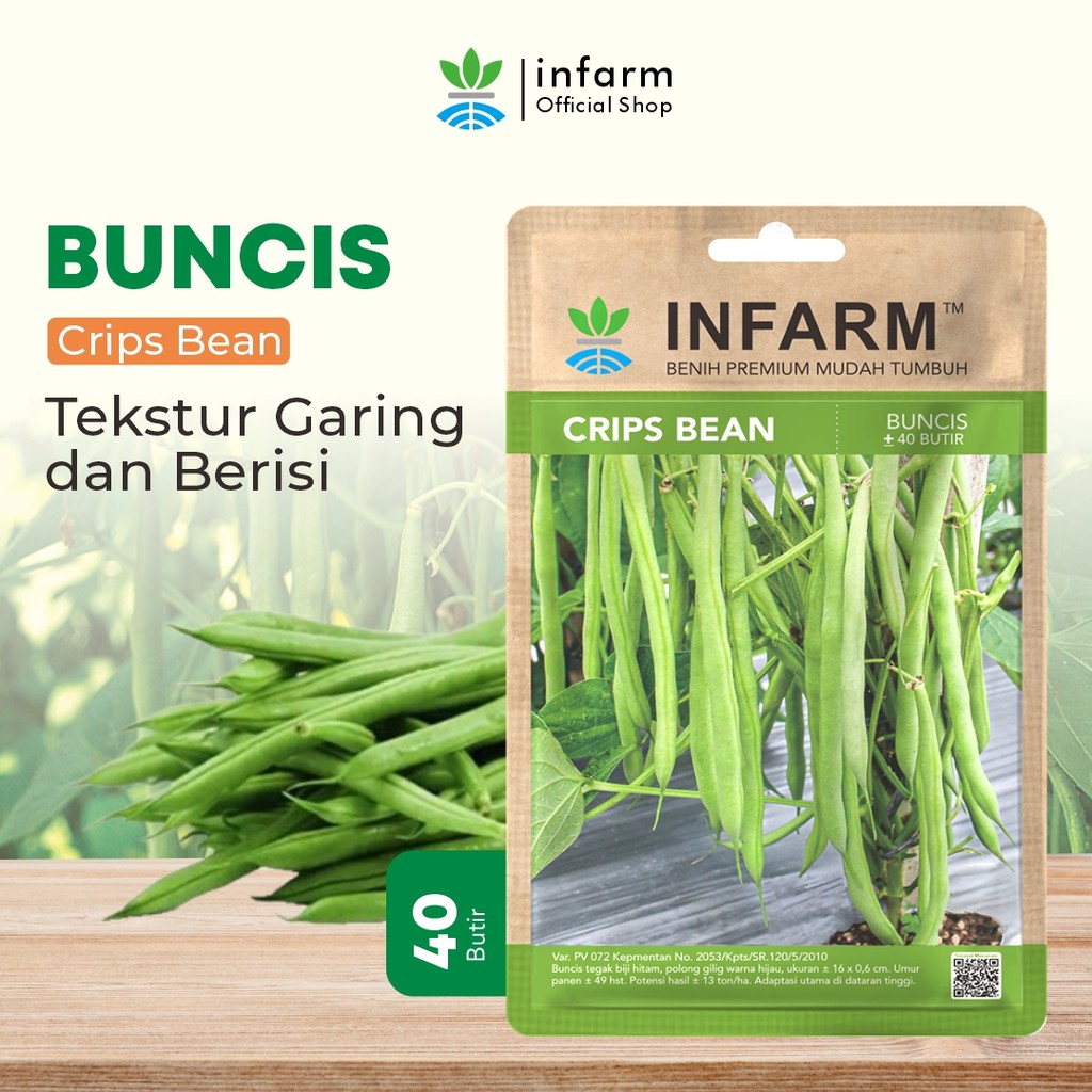 Jual INFARM - Benih Sayur Buncis Super Bibit Buncis Cripsbean Unggul ...