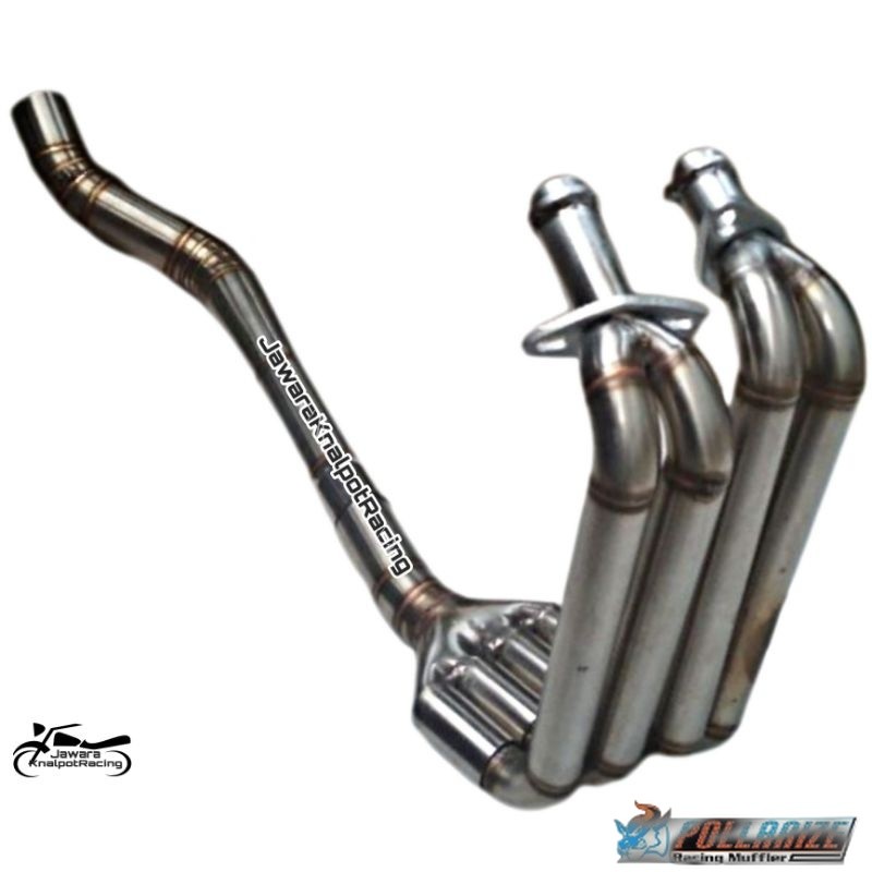 Jual Leher header knalpot racing kawasaki ninja 250 fi karbu r25 mt25 ...