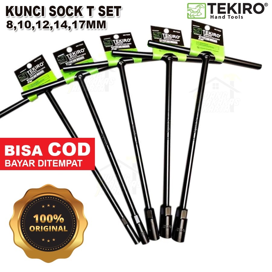 Jual SIXSHOP TEKIRO KUNCI T HITAM SET 8 10 12 14 17 MM SOCK ORIGINAL ...
