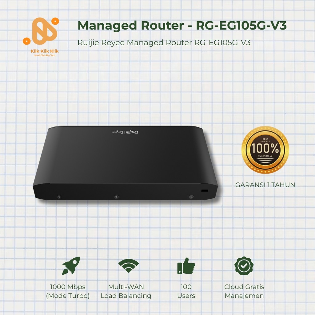 Jual Ruijie RG-EG105G-V3 Router Gigabit Dual WAN Load Balance VPN ...