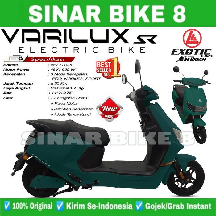 Jual Sepeda Listrik EXOTIC VARILUX SR TERBARU 650 Watt E-Bike - Green ...