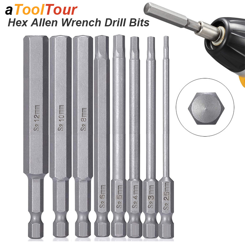 Jual Hex Allen Wren Bit Set Metric Imperial SAE Screwdriver Electric ...