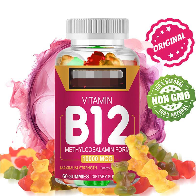 Jual Vitamin B12 Gummies 10000 mcg with B9 Folate, Vitamin D3 & C ...