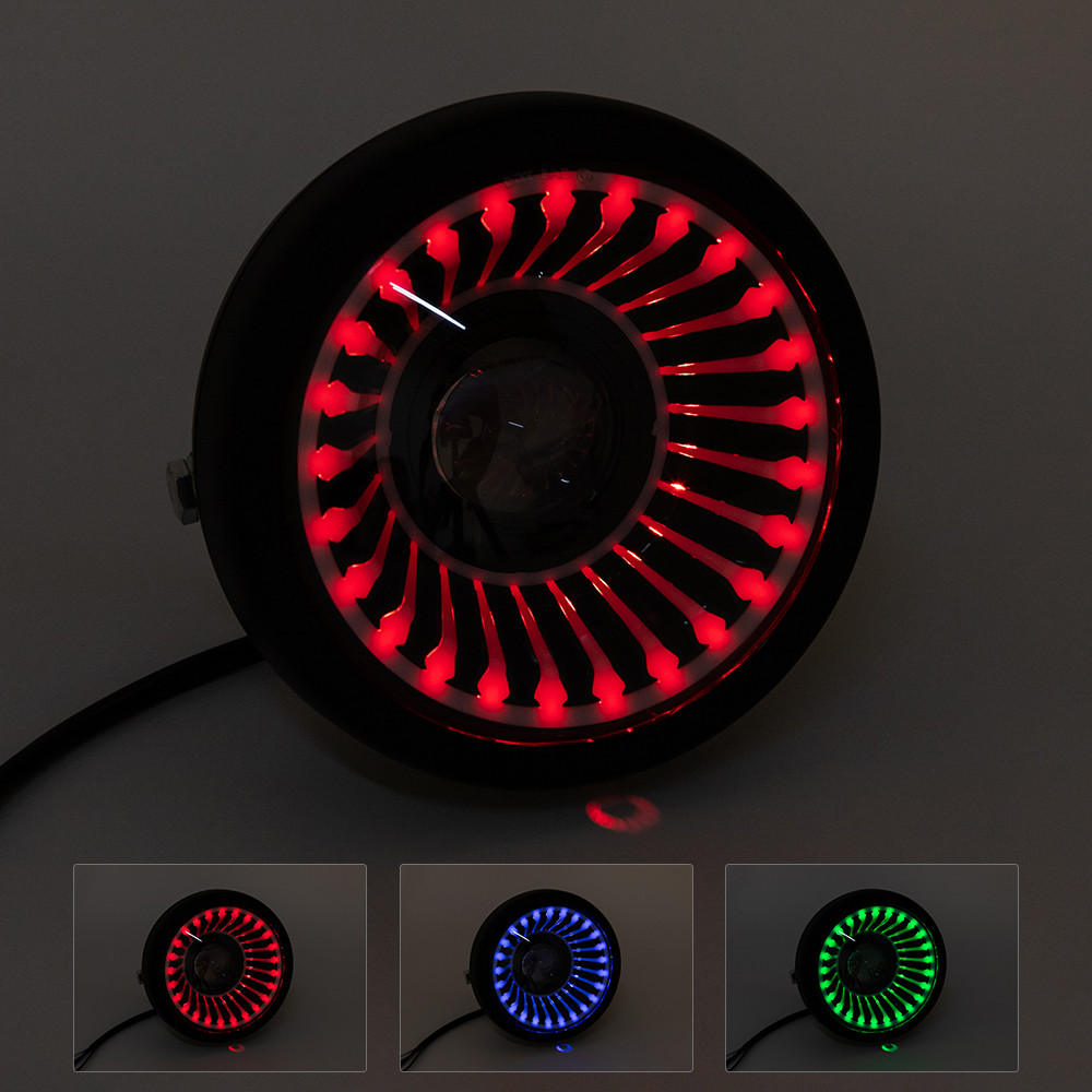 Jual Motorcycle 6.5 In Universal LED Headlight RGB Fog Headlights High ...