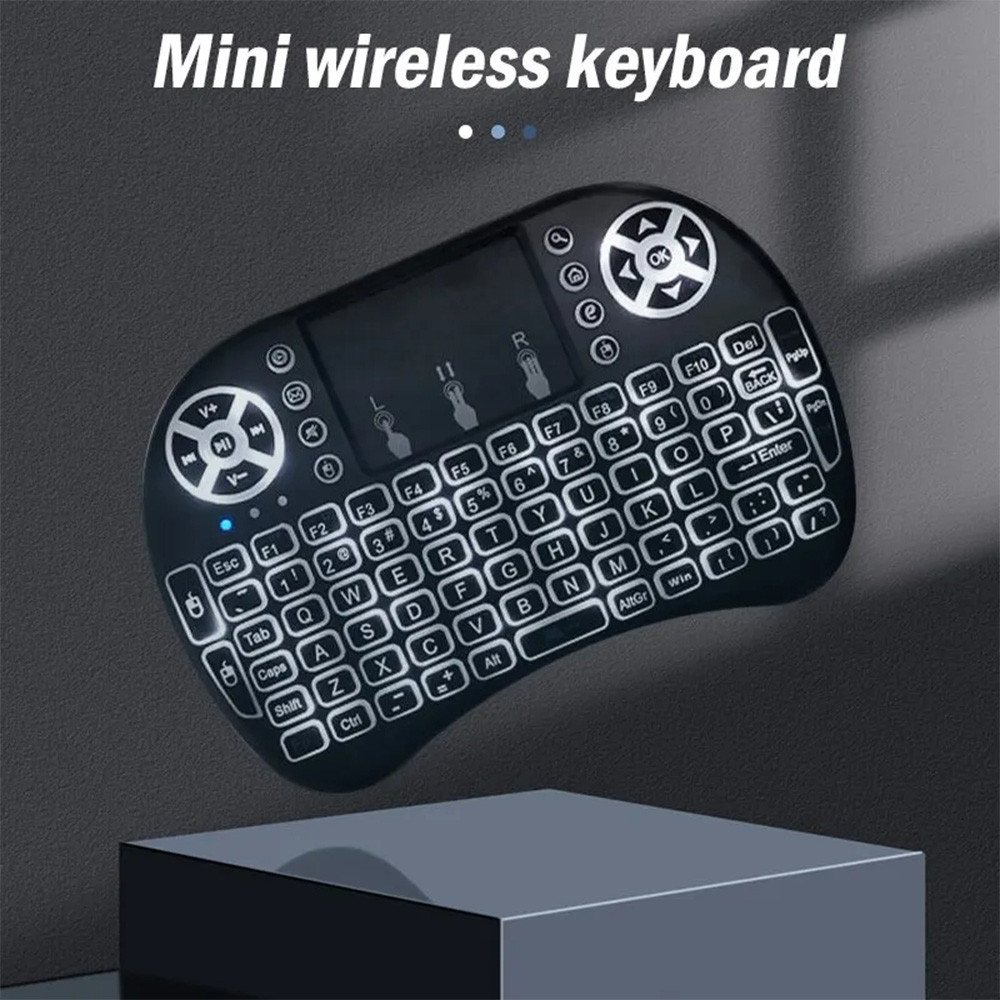 Jual I8 Mini Wireless Keyboard 7 Color Backlit Russian Fren Spanish ...
