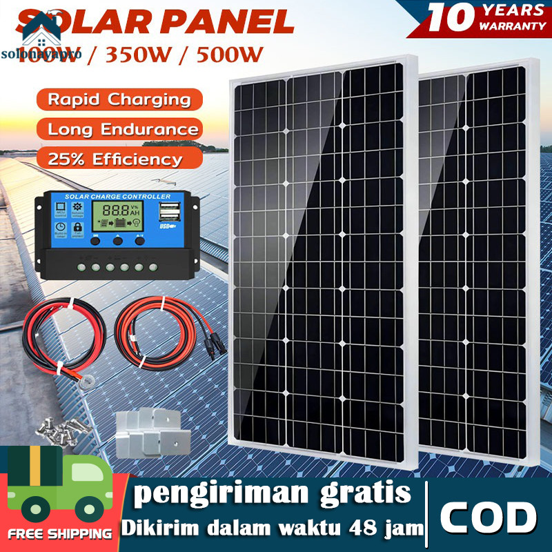 Jual 100W SOLAR PANEL PANEL SURYA PEMBANGKIT LISTRIK TENAGA SURYA 60W ...
