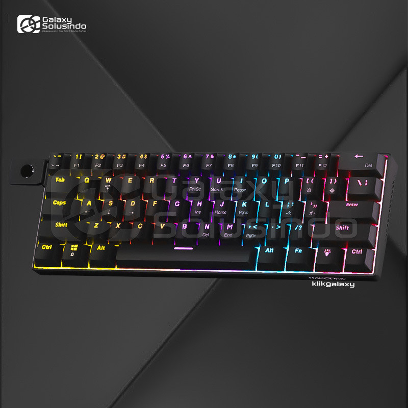 Jual Ajazz x Nacodex NK61 Black RGB Mechanical Gaming Keyboard - Red ...