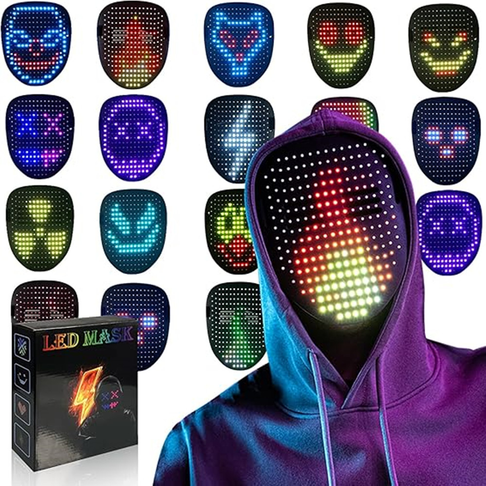Jual Led Mask with Gesture Sensing, Light up Mask Lighted Face ...